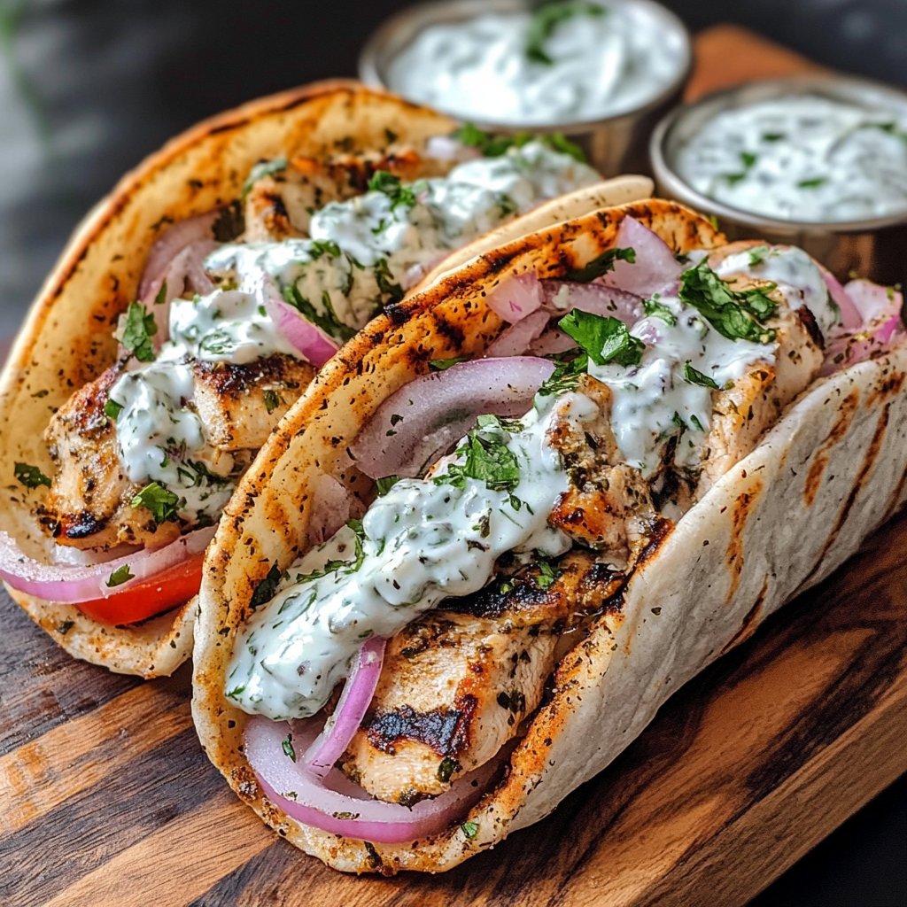 Grilled Chicken Gyros with Tzatziki Sauce – A Flavorful Mediterranean ...